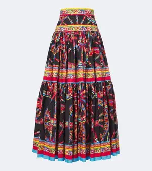 Dolce & Gabbana Carretto Cotton Maxi Skirt