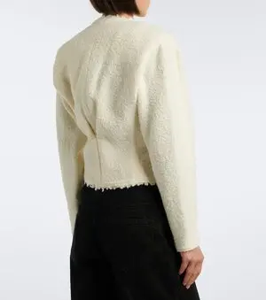 Isabel Marant Étoile Suna Wool And Alpaca-blend Bouclé Jacket - White