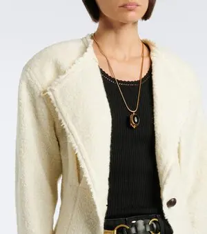 Isabel Marant Étoile Suna Wool And Alpaca-blend Bouclé Jacket - White