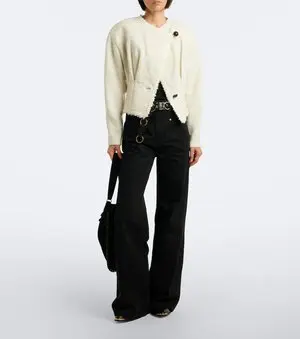 Isabel Marant Étoile Suna Wool And Alpaca-blend Bouclé Jacket - White