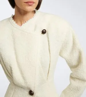 Isabel Marant Étoile Suna Wool And Alpaca-blend Bouclé Jacket - White