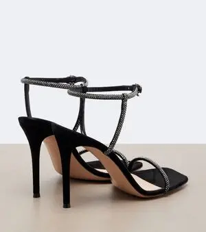 GIANVITO ROSSI Embellished Leather Sandals