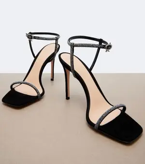 GIANVITO ROSSI Embellished Leather Sandals