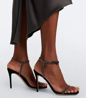 GIANVITO ROSSI Embellished Leather Sandals