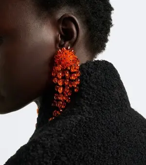 Isabel Marant Étoile Hanabi Beaded Clip-on Earrings - Orange