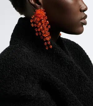 Isabel Marant Étoile Hanabi Beaded Clip-on Earrings - Orange