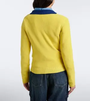 Loewe Double L V-neck Fine Knit Sweater