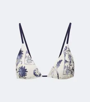 SIR. Phillipa Floral Bikini Top - Blue