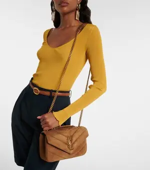 Saint Laurent Loulou Small Matelassé Shoulder Bag