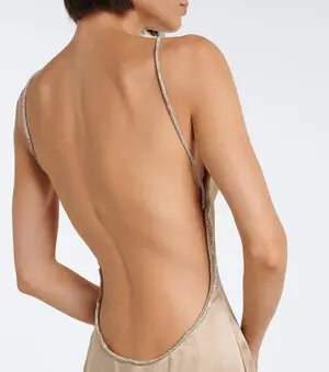 TOM FORD Embellished Satin Gown