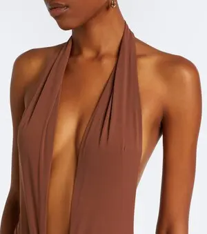 Christopher Esber Halterneck Jersey Minidress
