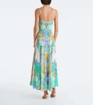 Camilla Embellished Printed Silk Maxi Dress