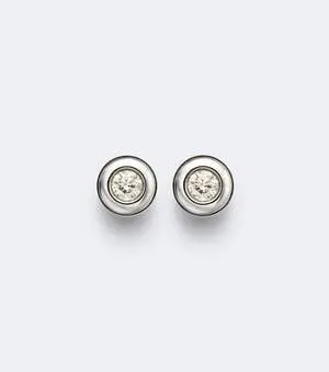 David Yurman Diamond Stud Earrings In Sterling - Silver