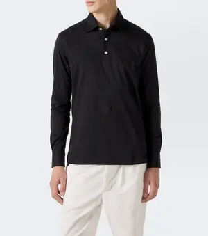 Kiton Cotton Poplin Polo Top