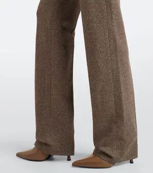 Ralph Lauren Tailored Wool, Silk And Cashmere Straight Leg Trousers