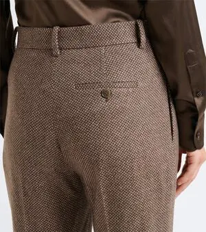 Ralph Lauren Tailored Wool, Silk And Cashmere Straight Leg Trousers