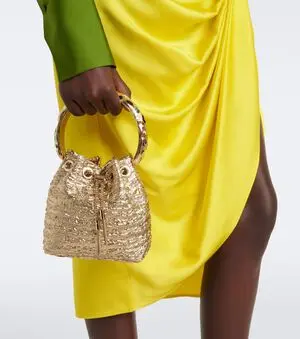 JIMMY CHOO Bon Bon Lurex® Bucket Bag