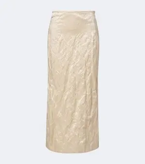 FFORME Calico Metallic Fibre Blend Midi Skirt