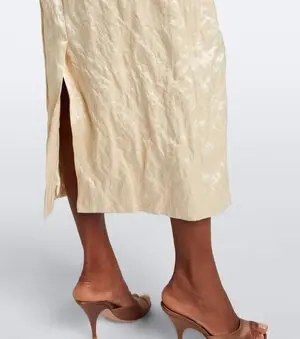 FFORME Calico Metallic Fibre Blend Midi Skirt