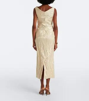 FFORME Calico Metallic Fibre Blend Midi Skirt