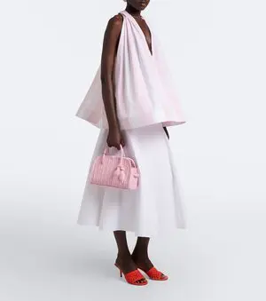 Jacquemus Raffia-effect Bowling Bag - Pink