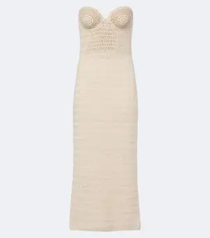 Magda Butrym Crochet Corset Dress - Beige