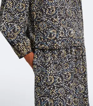 Ulla Johnson Siena Printed Cotton-blend Top - Multicoloured