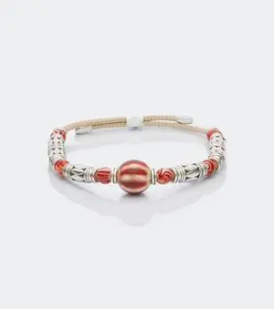 Isabel Marant Étoile Janis Beaded Metal And Leather Bracelet - Multicoloured