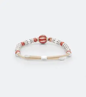 Isabel Marant Étoile Janis Beaded Metal And Leather Bracelet - Multicoloured