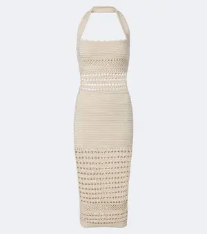 Retrofete Jaycee Crochet Cotton-blend Midi Dress - White