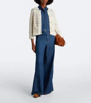 Veronica Beard Bellingham Cotton Cardigan - White
