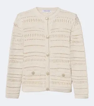 Veronica Beard Bellingham Cotton Cardigan - White