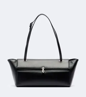 Savette Leather Shoulder Bag - Black
