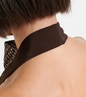 SIR. Astrid Printed Open-back Minidress