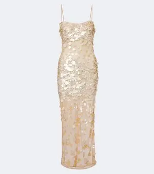 Retrofete Mischa Embellished Maxi Dress - Beige