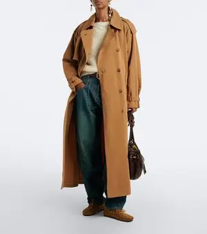 Isabel Marant Étoile Violette Cotton And Linen Trench Coat