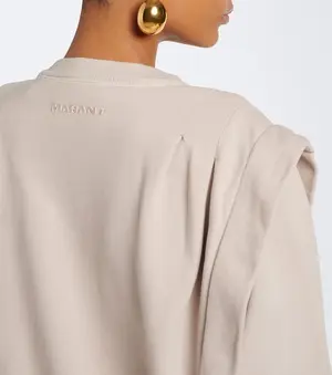 MARANT ETOILE Cotton Jersey Sweatshirt - Beige