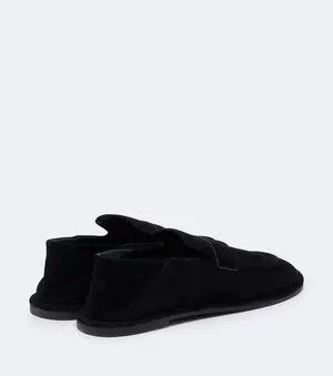 A.emery Clarence Suede Penny Loafers - Black