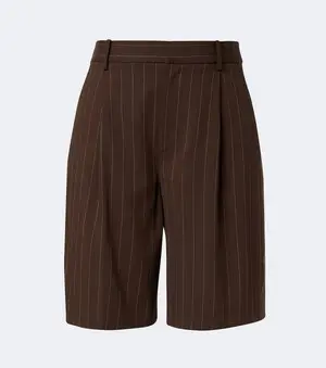 Ralph Lauren Striped Wool Shorts - Brown