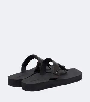 CHRISTEN Edge Leather Thong Sandals