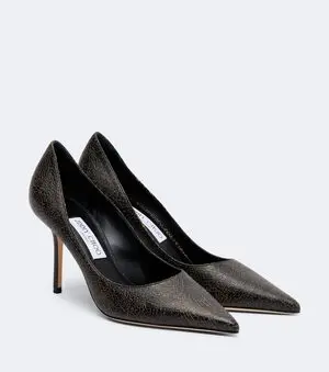JIMMY CHOO Leather Pointed Toe High Heel Pumps