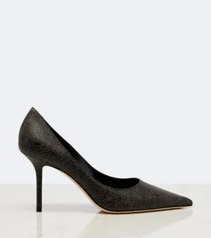 JIMMY CHOO Leather Pointed Toe High Heel Pumps