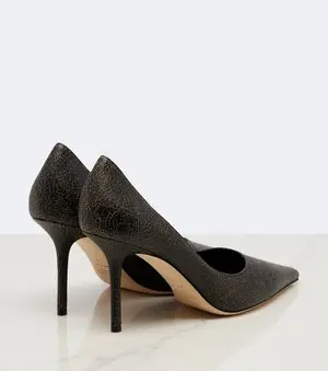 JIMMY CHOO Leather Pointed Toe High Heel Pumps