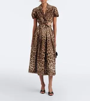 Dolce & Gabbana Leopard-print Cotton Crop Top