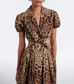 Dolce & Gabbana Leopard-print Cotton Crop Top
