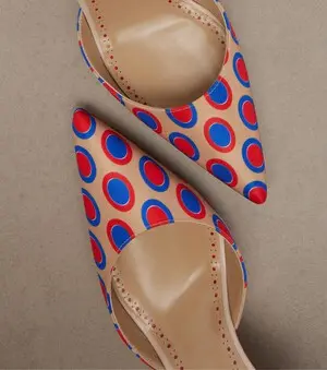 Manolo Blahnik Carolyne Polka-dot Slingback Pumps