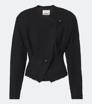 Isabel Marant Étoile Suna Wool And Alpaca-blend Boucle Jacket - Black