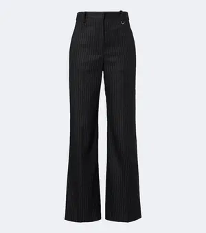 Isabel Marant Étoile Noanda Wool-blend Pinstripe Straight-leg Trousers
