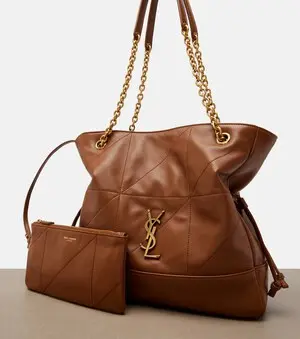Saint Laurent Jamie Small Leather Shopping Tote Bag - Brown