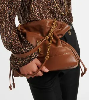 Saint Laurent Jamie Small Leather Shopping Tote Bag - Brown